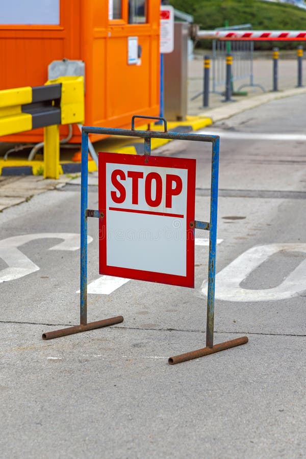 Ramp Stop Sign stock photo. Image of order, traffic - 257842122