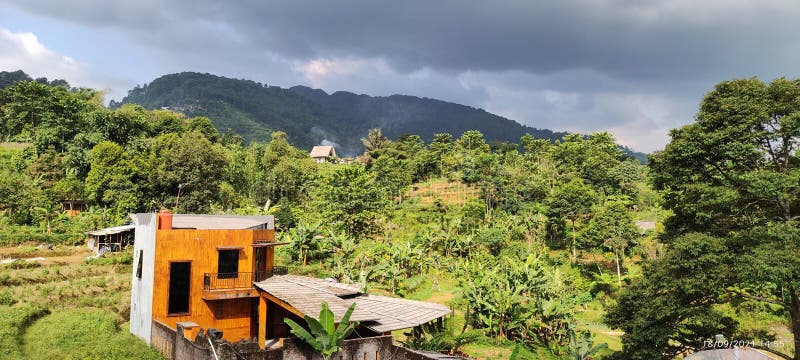 The Temporary Residential View is Hilly Stock Photo - Image of ...