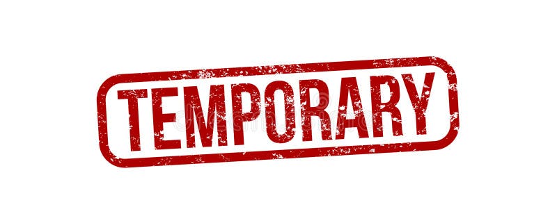 Temporary Rubber Stamp with Grunge Effect Stock Vector - Illustration ...