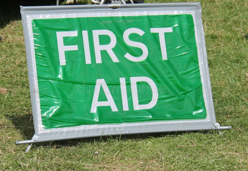 First Aid Post Sign. stock photo. Image of notice, green - 285456388