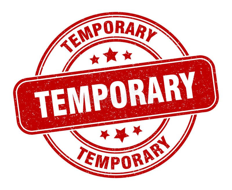 Temporary Stamp. Temporary Label. Round Grunge Sign Stock Vector ...