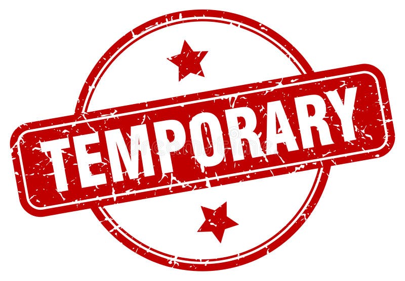 Temporary Stamp. Temporary Label. Round Grunge Sign Stock Vector ...