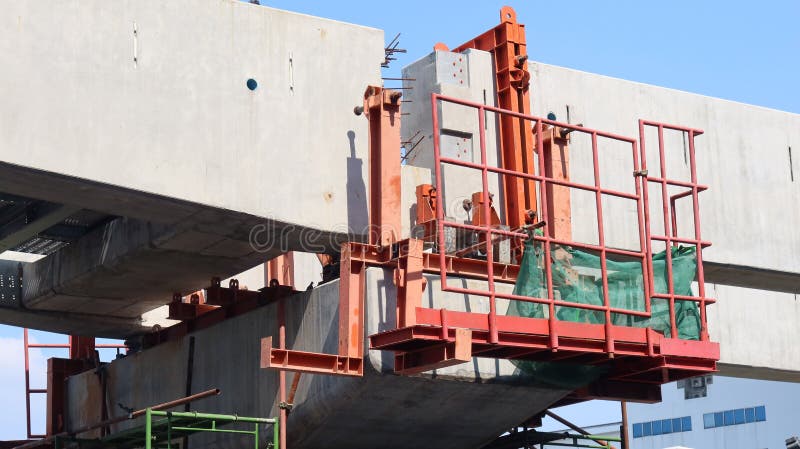 Structure of Elevated Train Station in Bangkok Stock Image - Image of ...