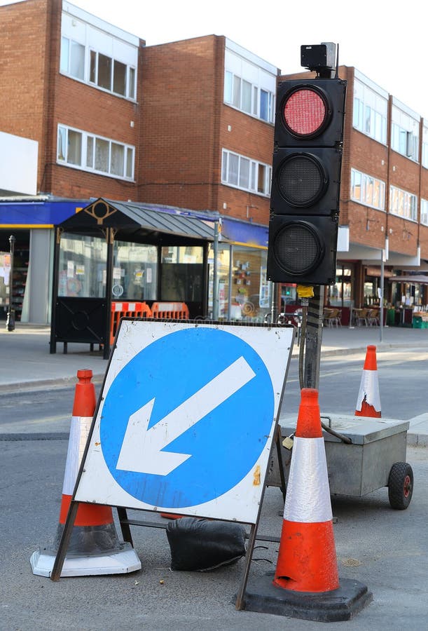 Temporary Traffic Lights stock image. Image of traffic - 34609671