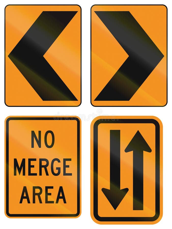 Temporary United States MUTCD Road Signs Stock Illustration ...