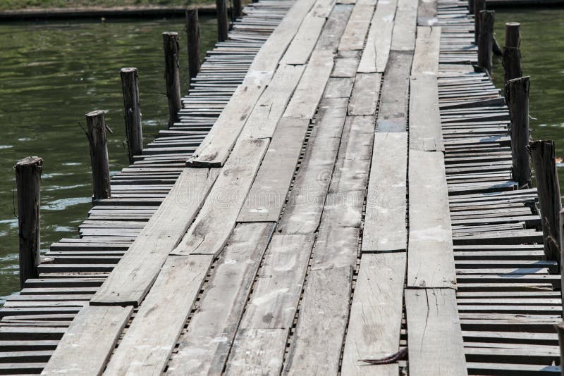 Temporary Wood Bridge stock image. Image of ravine, stream - 50283929