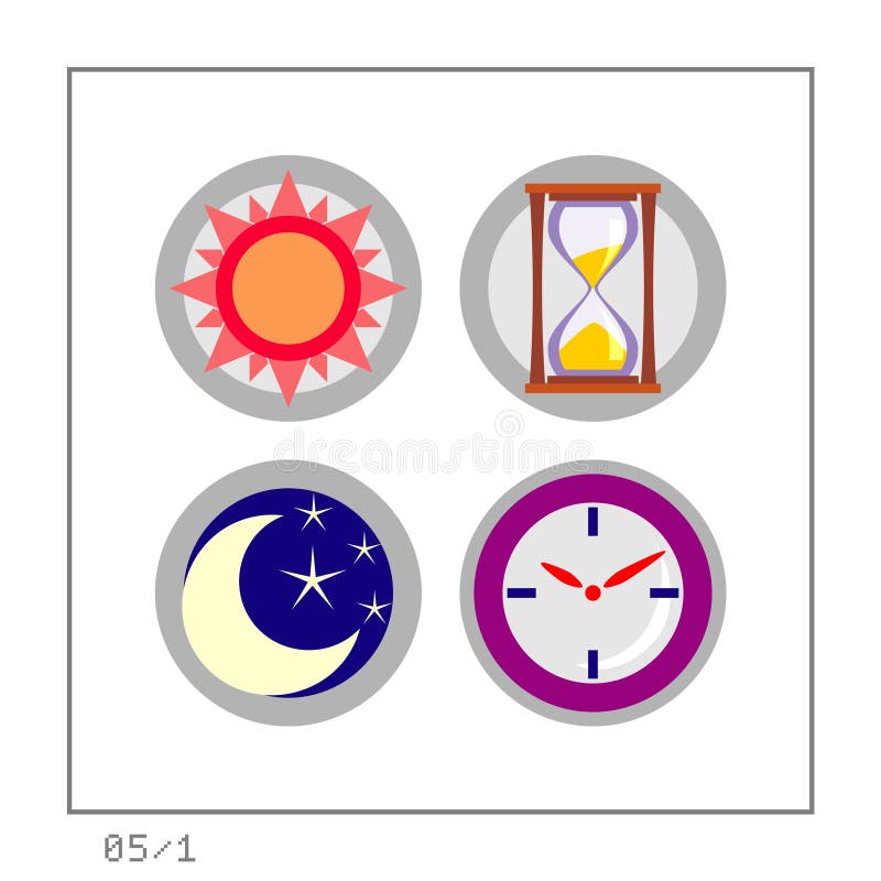 Symboles Pour Le Signe Du Temps. Illustration de Vecteur - Illustration ...