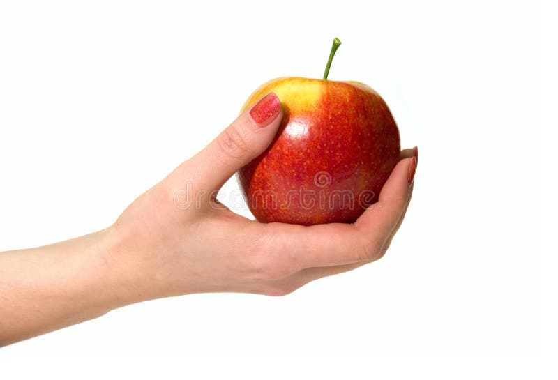 Temptation stock photo. Image of apple, single, hands - 7921840