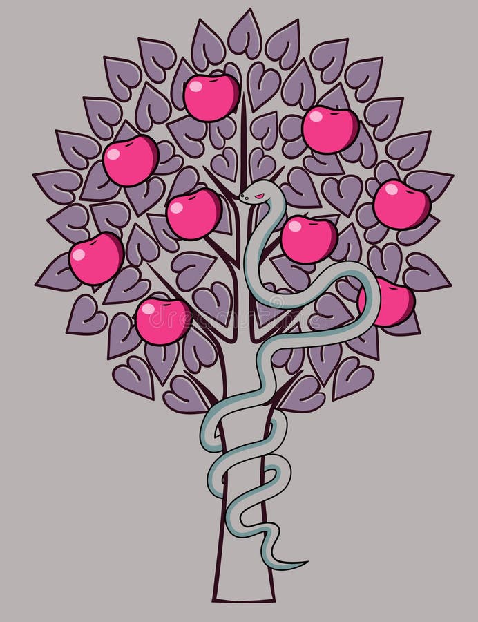 Temptation Eden garden stock vector. Illustration of symbol - 13496096
