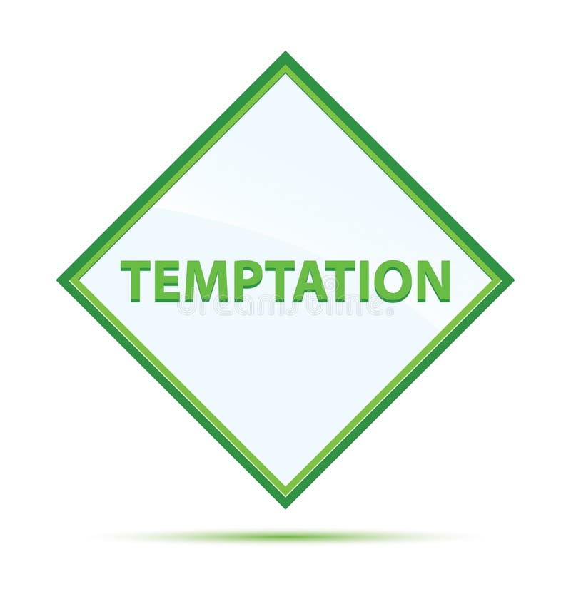 Temptation Modern Abstract Green Diamond Button Stock Illustration ...