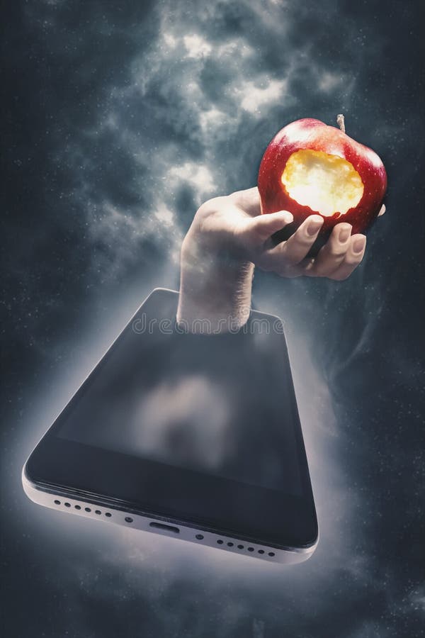 The Temptation of Knowledge, Internet Access Stock Photo - Image of ...