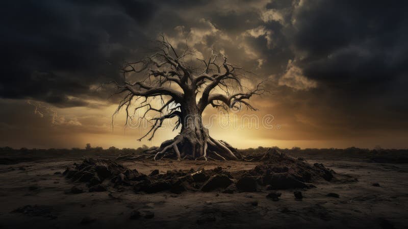 Temptation Tree of Knowledge of Good and Evil Stock Illustration ...