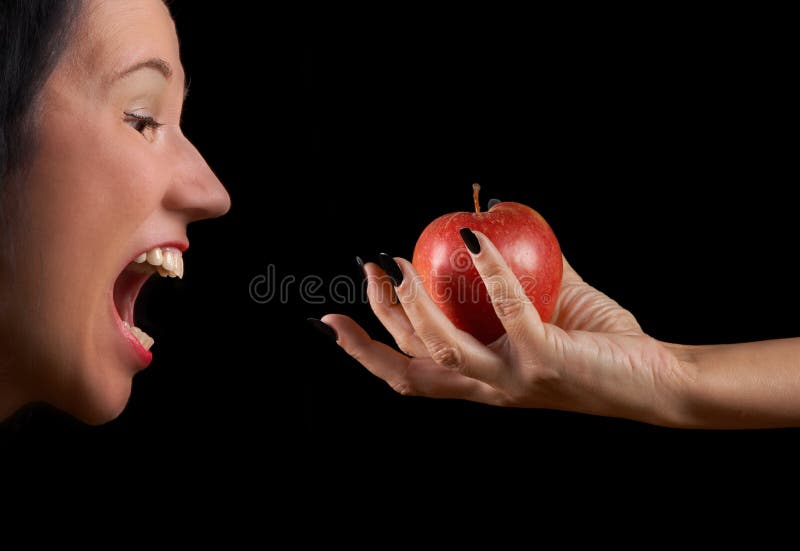 Tempting apple stock image. Image of entice, fruit, teeth - 2739847