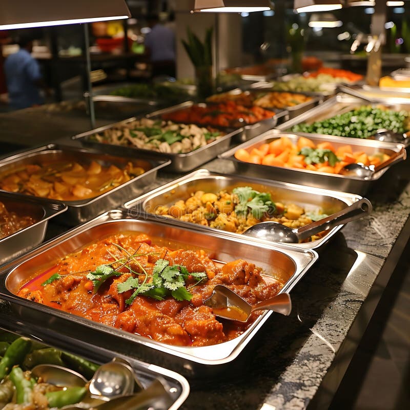 Delicious Buffet Spread stock illustration. Illustration of dish - 341301150