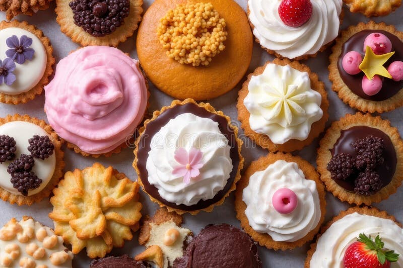 Tempting Eye-Catching Dessert Showcase Stock Illustration ...