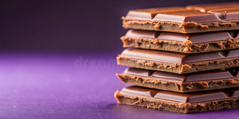 Tempting Layers of Cadbury on Solid Background AI-Created Content Stock ...