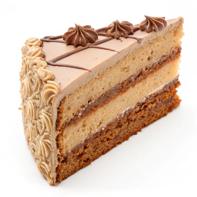 Slice Cake Isolated on White Background Stock Illustration ...