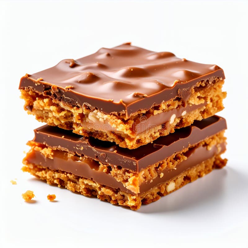 Stacked Caramel Chocolate Squares, a Sweet Delectable Treat, Visually ...