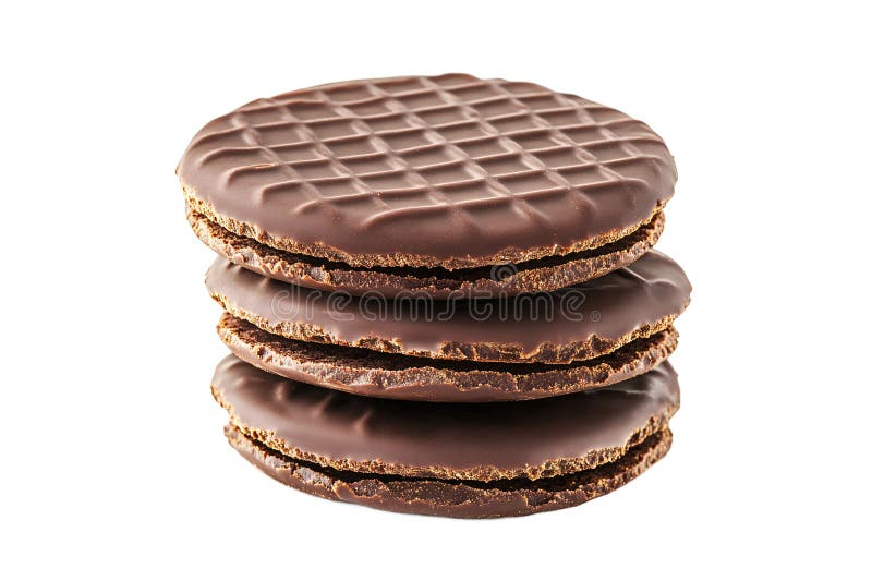 A Tempting Stack of Rich Chocolate Biscuits, Perfect for a Sweet Treat ...