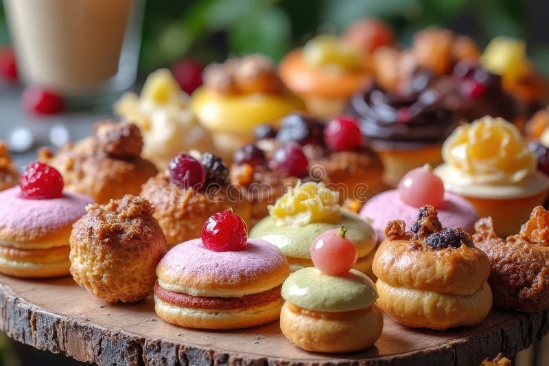 Tempting Sweets stock illustration. Illustration of dessert - 376825398