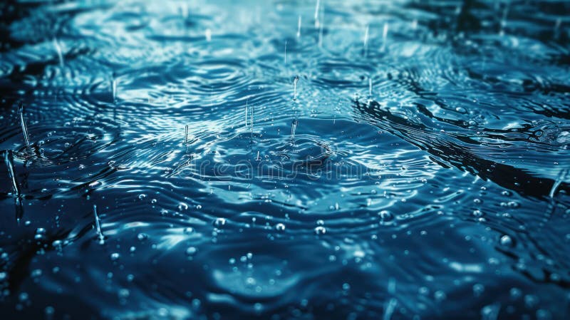 Tempting Textures: Dramatic Lighting & Raindrops on Lake Surface ...