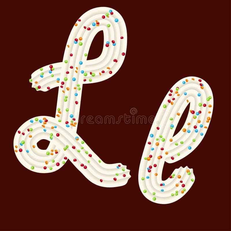 Letter R Ice Cream Font. Popsicle Alphabet Stock Vector - Illustration ...