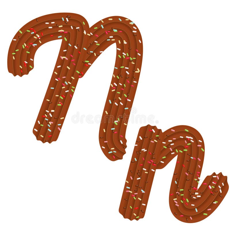 Tempting Typography. Font Design. 3D Letter N of the Chocolate Cream ...