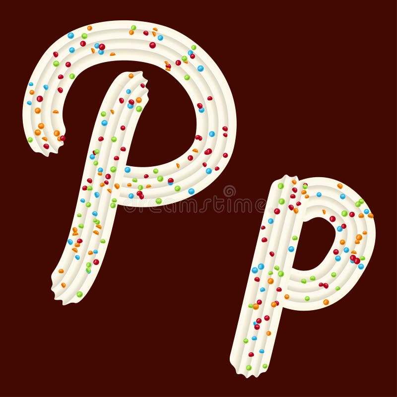 Letter R Ice Cream Font. Popsicle Alphabet Stock Vector - Illustration ...