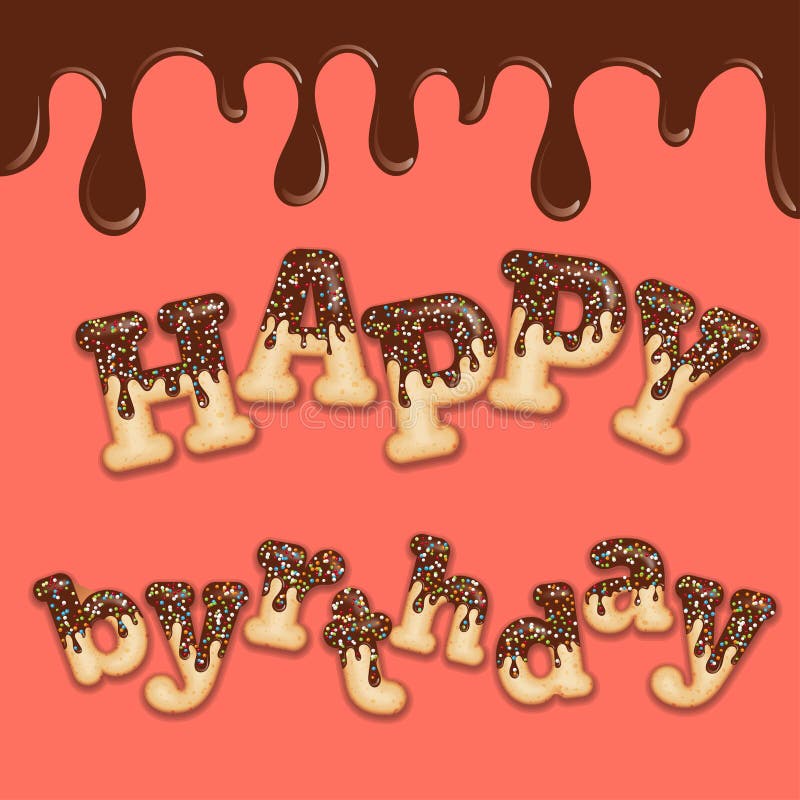 Tempting Typography. Icing Text Stock Illustration - Illustration of ...