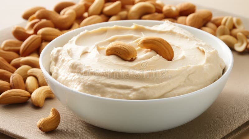 Temptingly Delicious Cream Cheese with Cashews and Nuts. Cheese Paste ...