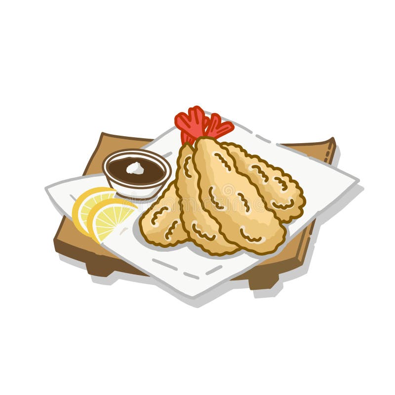 Tempura -Japanese Fried Shrimp. Stock Vector - Illustration of japan ...