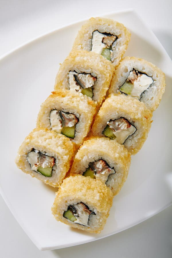 Tempura Maki Sushi stock photo. Image of meal, japanese - 97928350