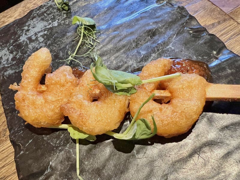 Tempura Prawns stock photo. Image of shrimp, trio, snack - 273577032