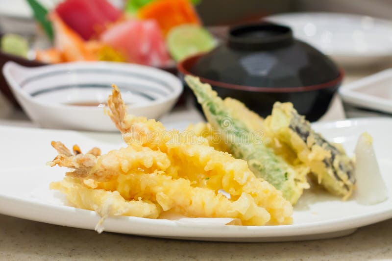 Tempura set stock photo. Image of gourmet, japanese, plate - 98544852