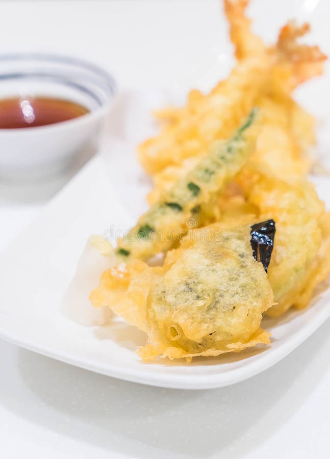 Tempura set stock image. Image of cuisine, asian, lettuce - 90411027