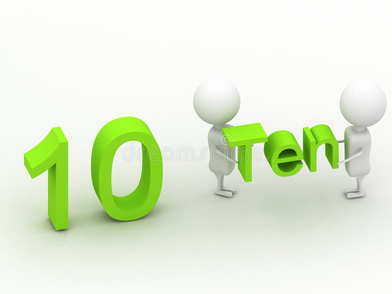 English digit ten. stock vector. Illustration of house - 102277931