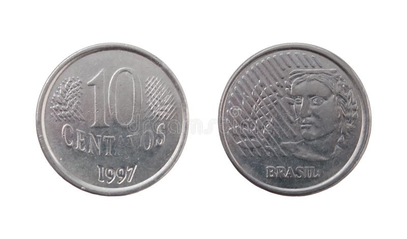 Ten Brazilian Real Centavos Stock Image - Image of centavos, america ...