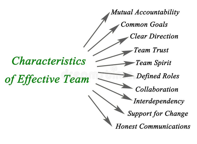 Characteristics of Effective Team Stock Image - Image of collaboration ...