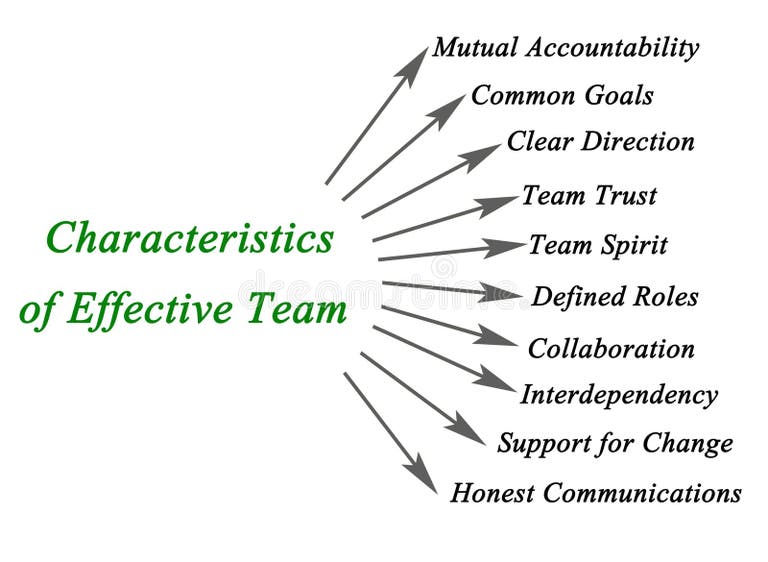 Characteristics of Effective Team Stock Image - Image of collaboration ...