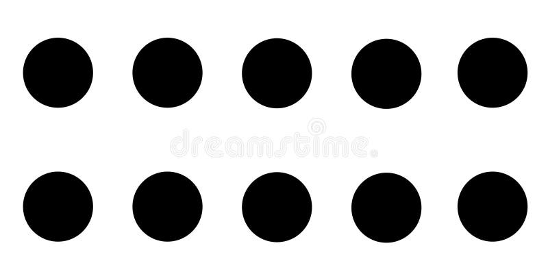 Ten Circles stock vector. Illustration of identical - 140159505
