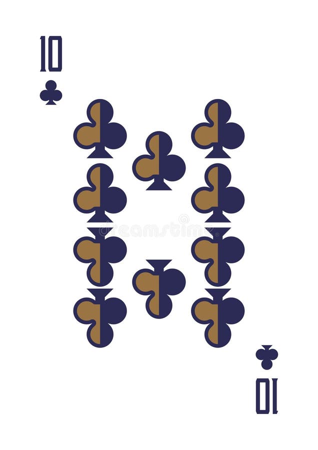 Ten of Clubs. Vector Illustration Decorative Design Stock Vector ...