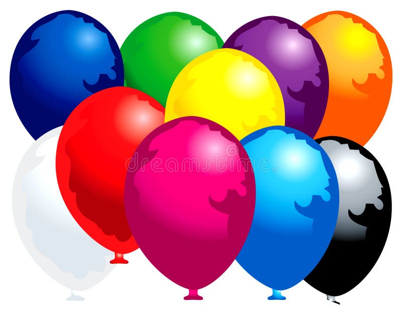 Color balloons stock vector. Illustration of light, color - 3714358