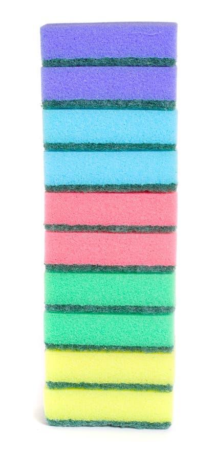 Ten colored sponges stock image. Image of clean, washes - 6042229