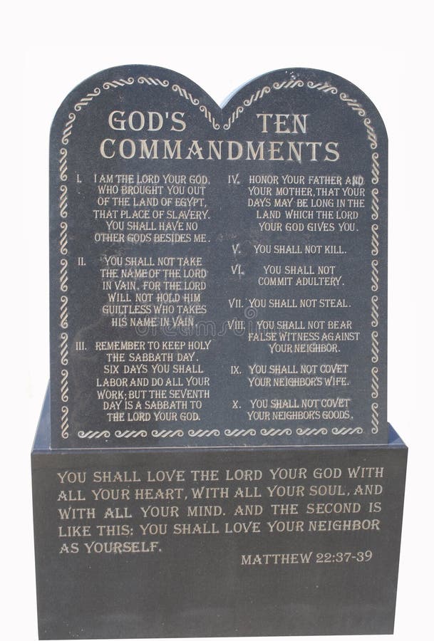 Ten Commandments Tablets stock illustration. Illustration of rules ...