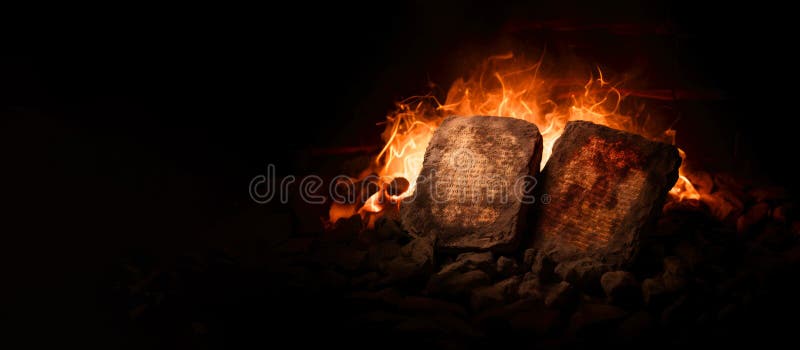 The Ten Commandments with Copy Space: Tablets of the Law, Tablets of ...