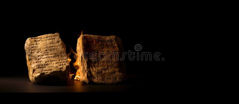 The Ten Commandments with Copy Space: Tablets of the Law, Tablets of ...