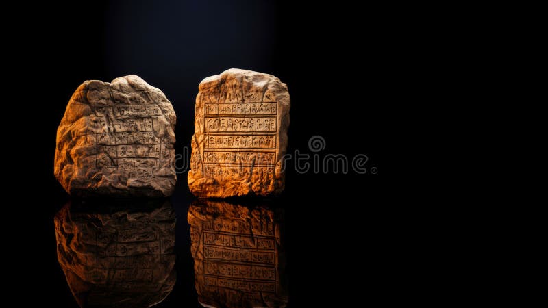 The Ten Commandments with Copy Space: Tablets of the Law, Tablets of ...