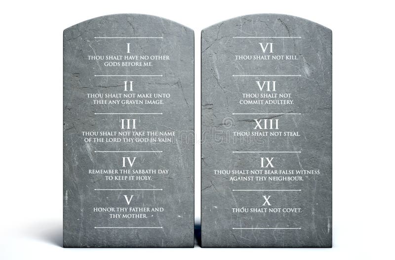 Ten Commandments Tablets stock illustration. Illustration of graphics ...