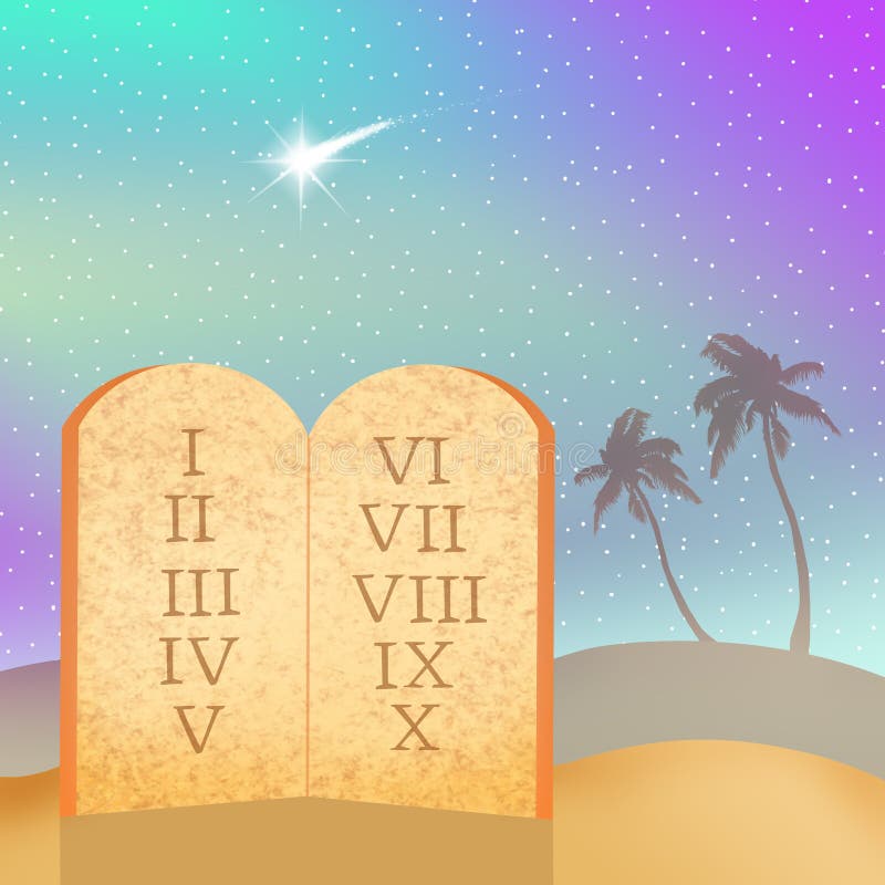 Ten Commandments stock illustration. Illustration of vision - 46712997