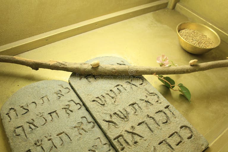 Ten Commandments Inside Ark Model in Israel Stock Image - Image of ...